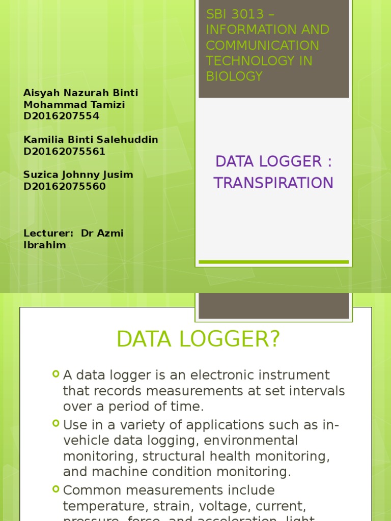 Data Logger | PDF | Humidity | Science