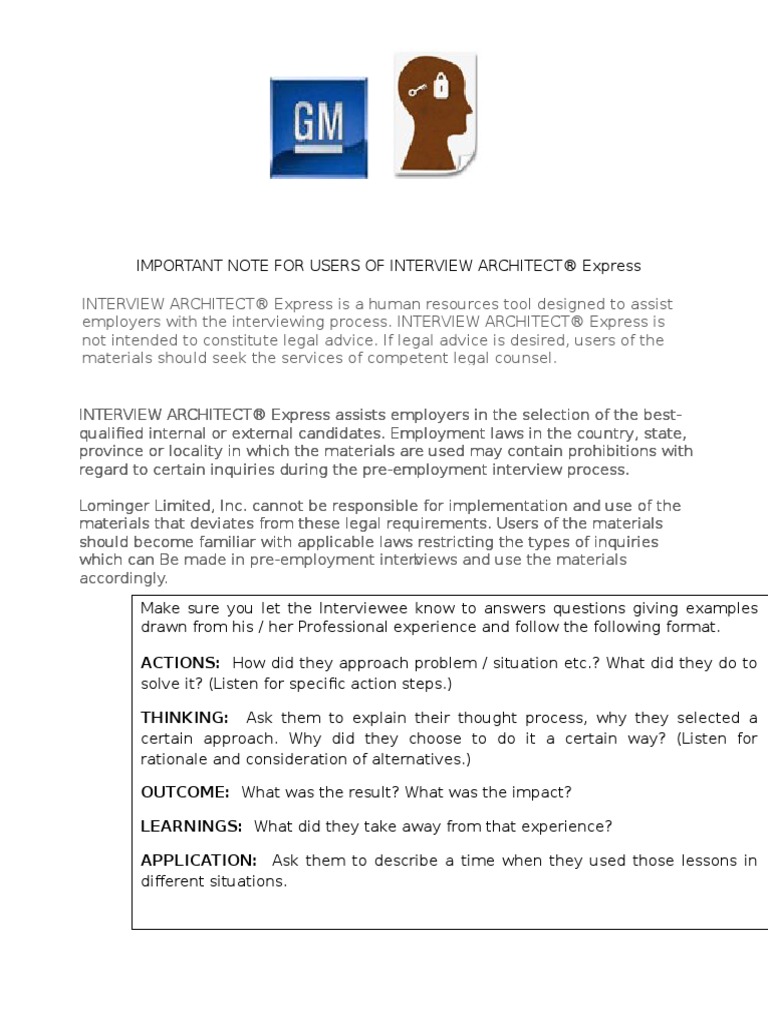 Interview Architect | PDF | Business