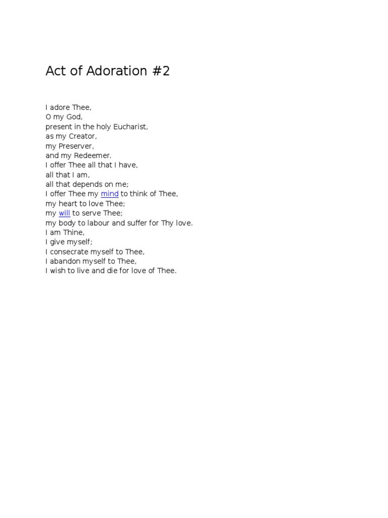 Act of Adoration | PDF