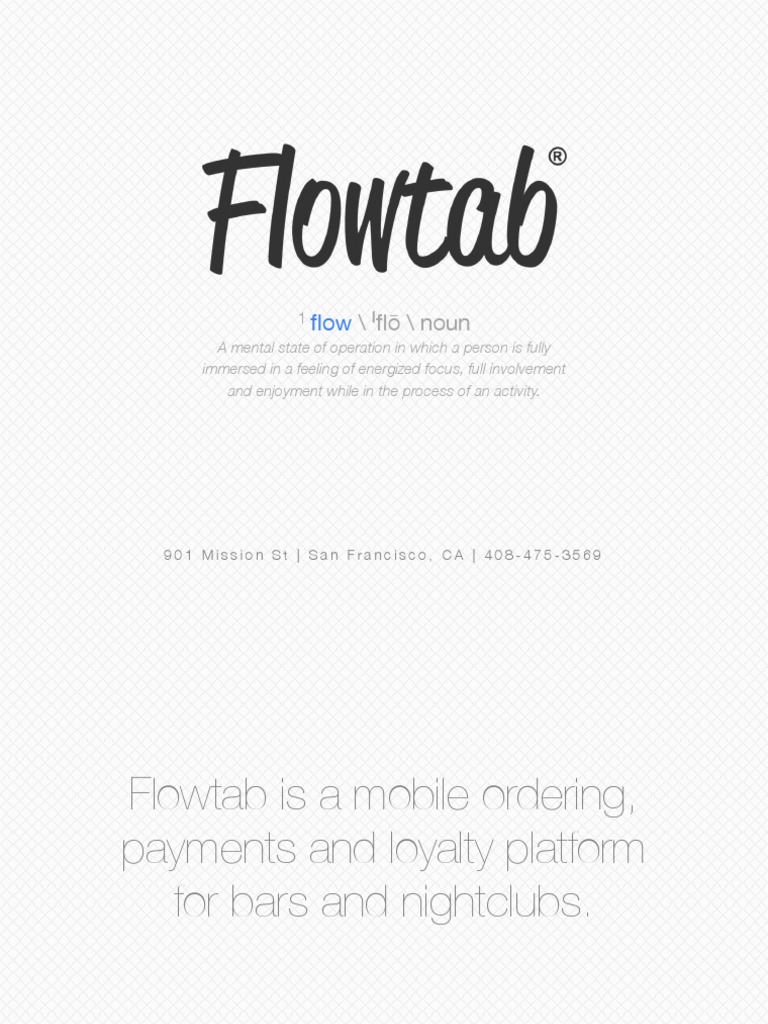 Flowtab Pitchbook | PDF | Point Of Sale | Business