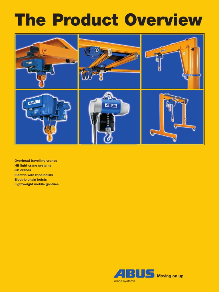 ABUS Product Overview PDF | PDF | Crane (Machine) | Elevator