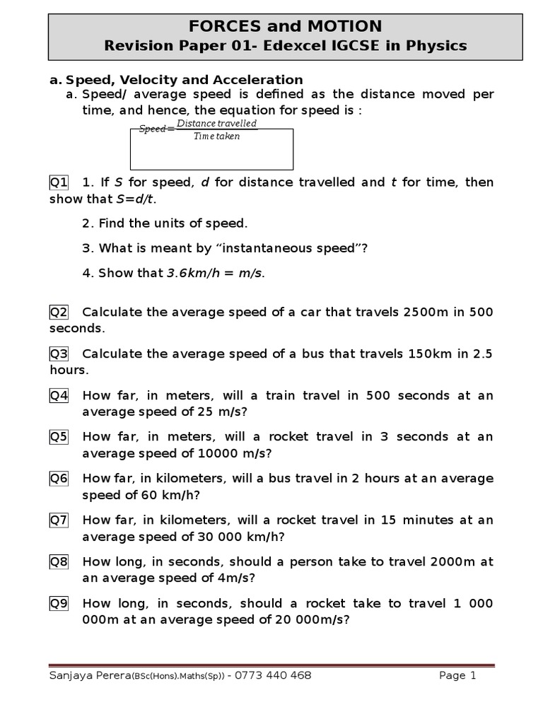 Repeat Paper 02 Edexcel Physics | Download Free PDF | Velocity ...