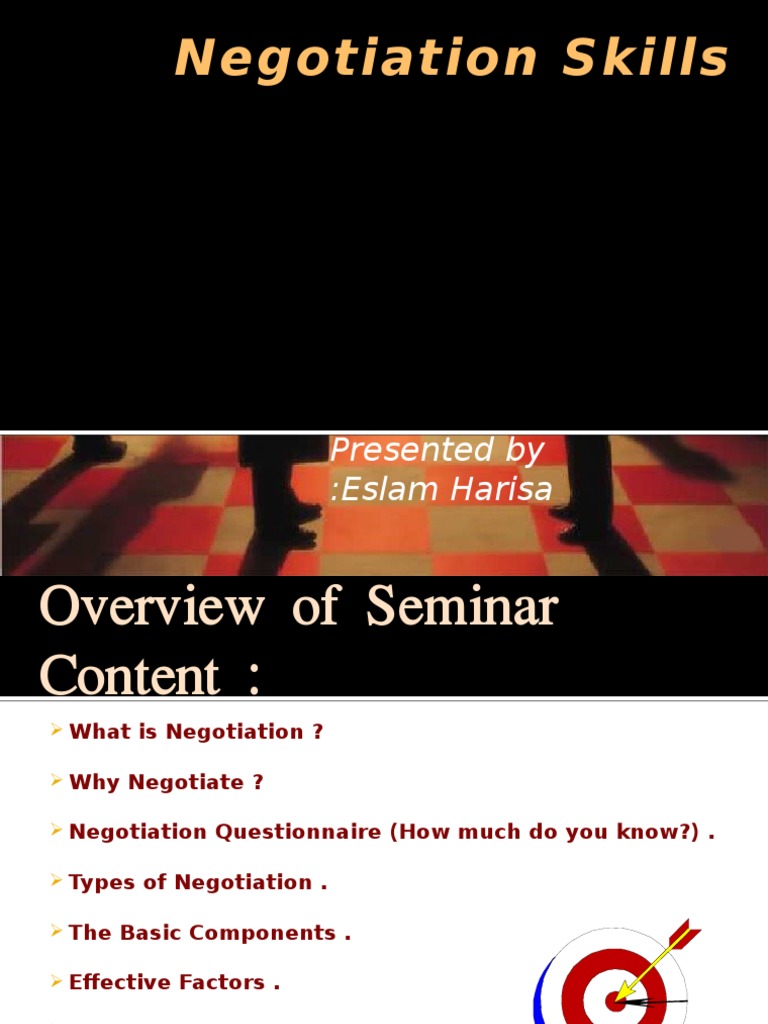 Negotiation Skills | PDF | Negotiation | Psychology