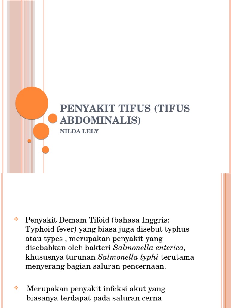 Penyakit Tifus (Tifus Abdominalis) | PDF