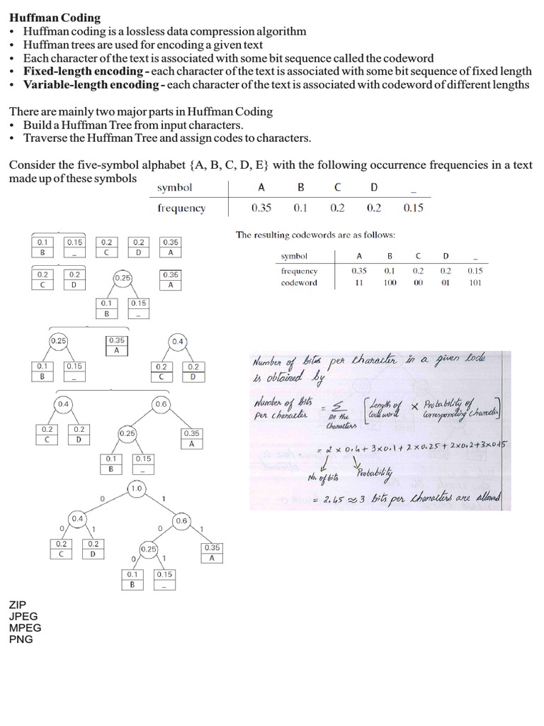 Huffman Coding | PDF