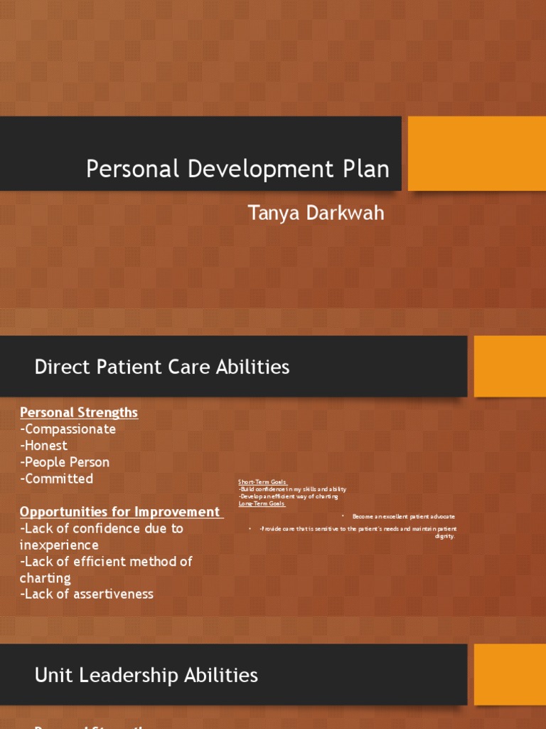 Professional Development Plan PPT 1 | PDF | Nursing | Health Care