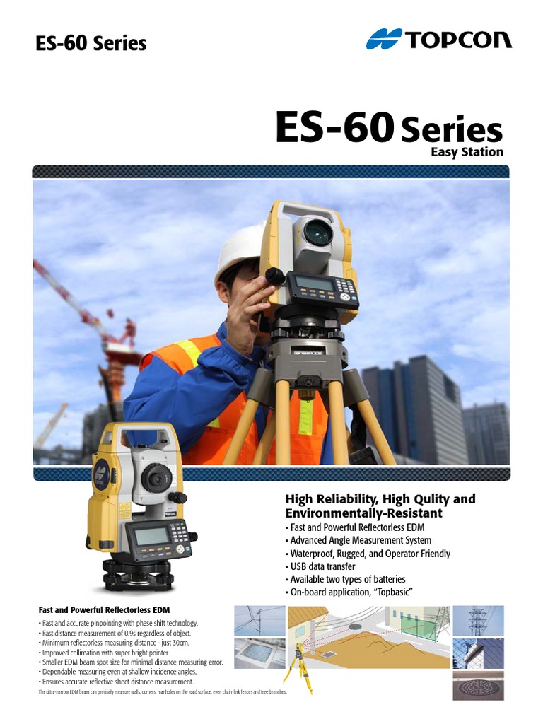 ONE 085692340119 Jual Total Station Topcon Es 65 60 Series | PDF ...