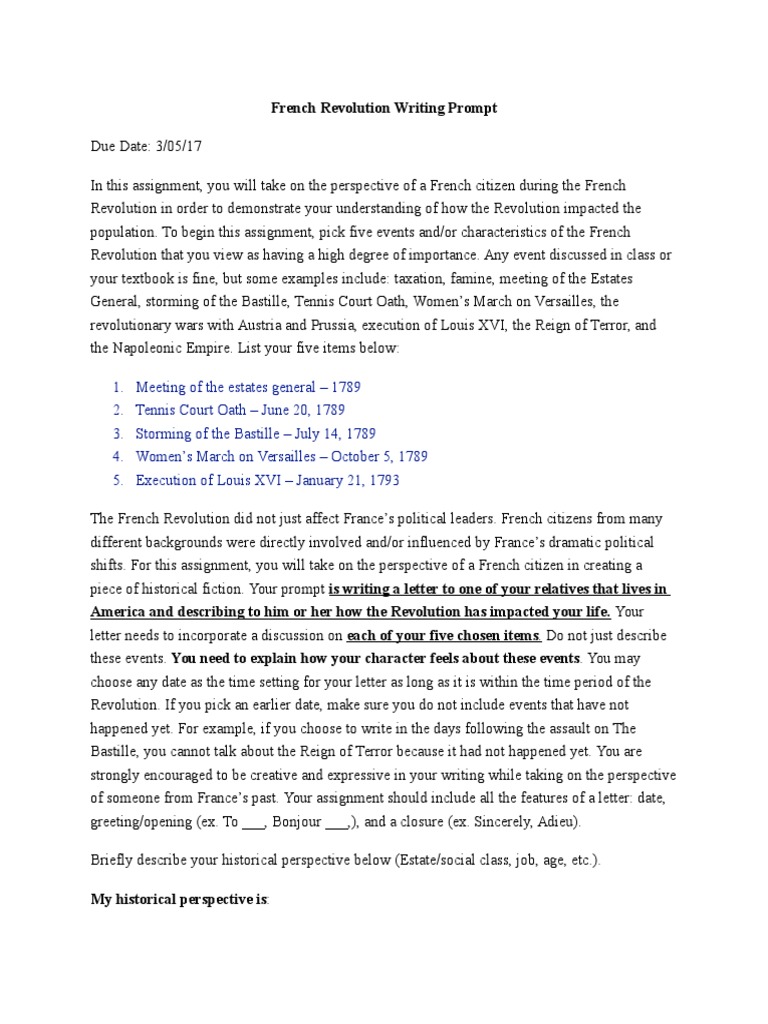 French Revolution Letter | PDF | French Revolution | France