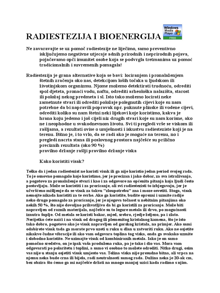 Radiestezija I Bioenergija | PDF