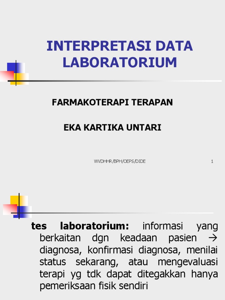 (Bu Eka) Interpretasi Data Laboratorium PDF | PDF
