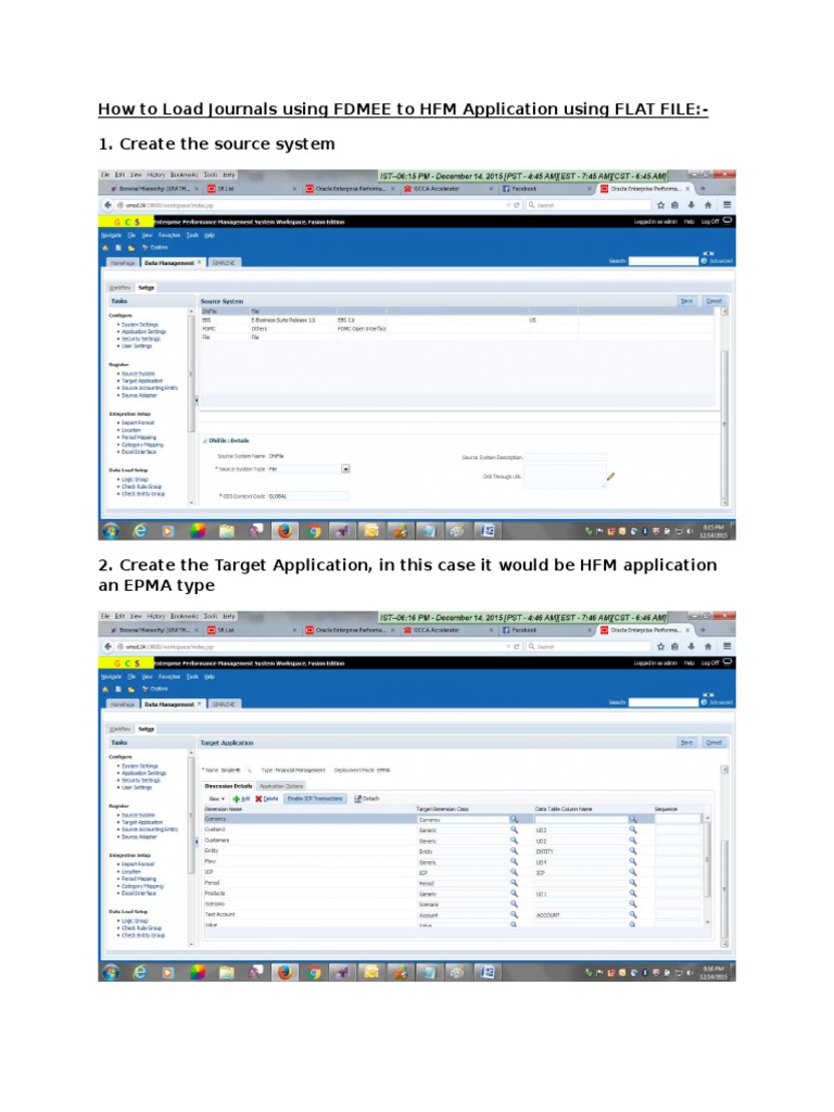 How To Load Journals Using FDMEE To HFM Application | PDF