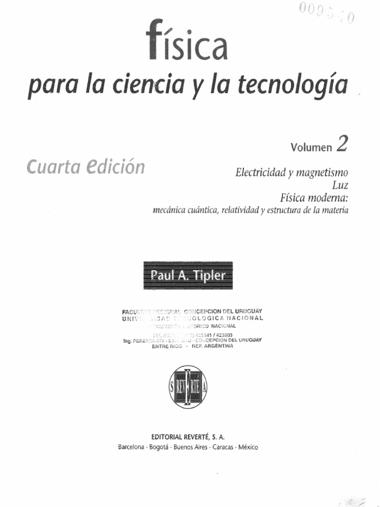 Física para La Ciencia y La Tecnología Mecánica, Oscilaciones y Ondas ...