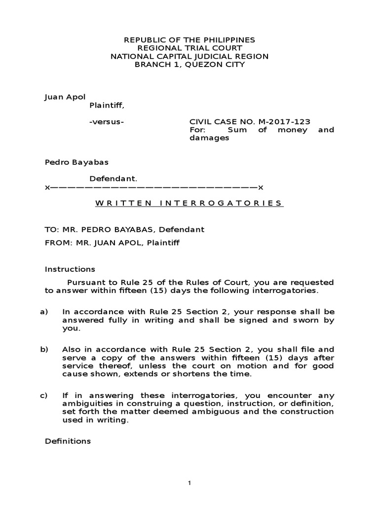 Discovery | PDF | Interrogatories | Discovery (Law)