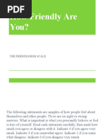Friendship Questionnaire | PDF