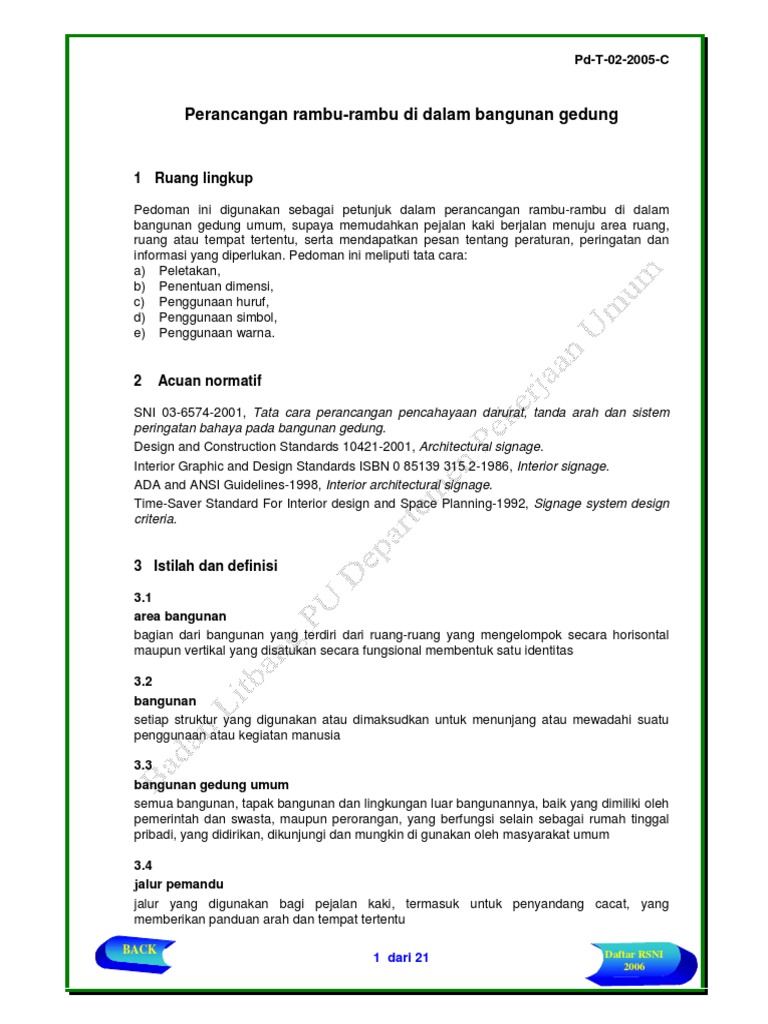 Pedoman Rambu Bangunan Gedung | PDF