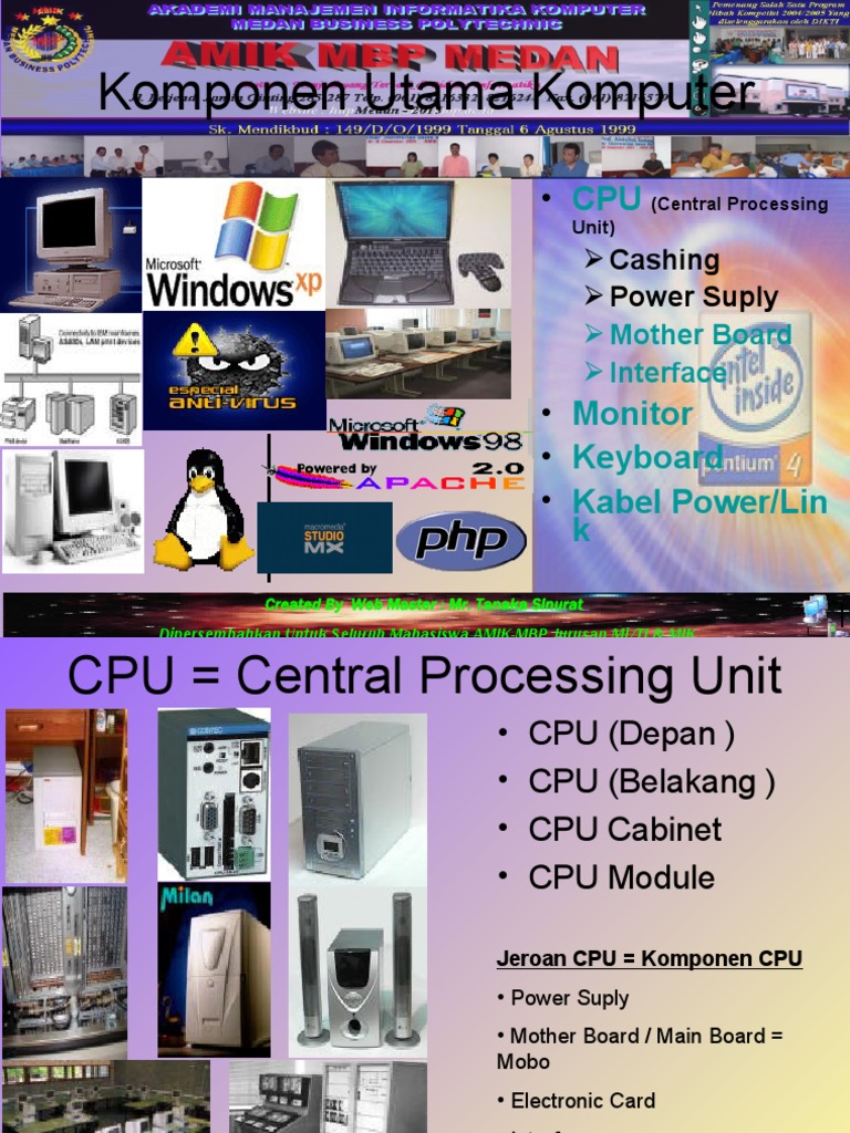 Komponen Utama Komputer | PDF