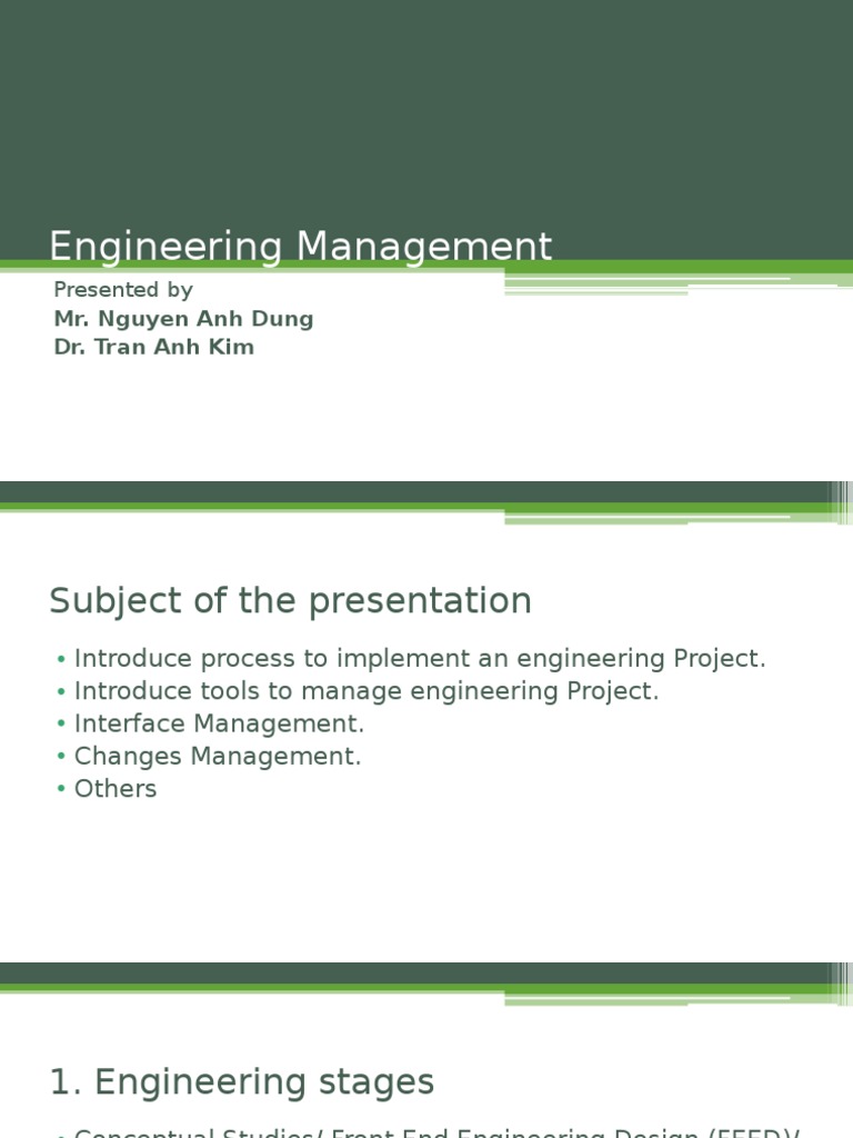 Engineering Project Management Overview | PDF | Engineering Design ...