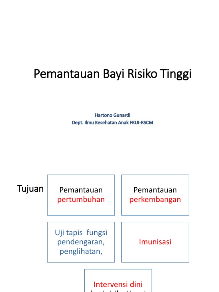 Pemantauan Bayi Risiko Tinggi dan Intervensi | PDF