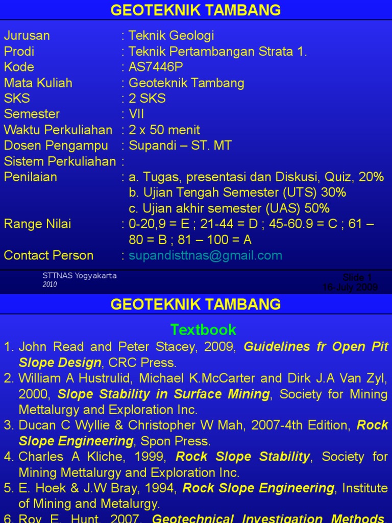 Geoteknik Tambang: Toppling Failure | PDF