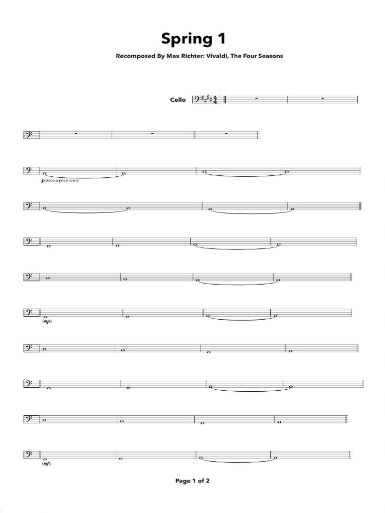 Max Richter's arrangement of Vivaldi Spring