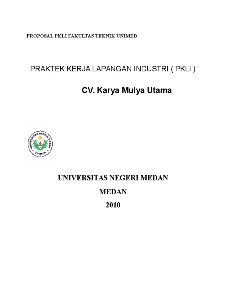 Proposal Pkli Fakultas Teknik Unimed | PDF