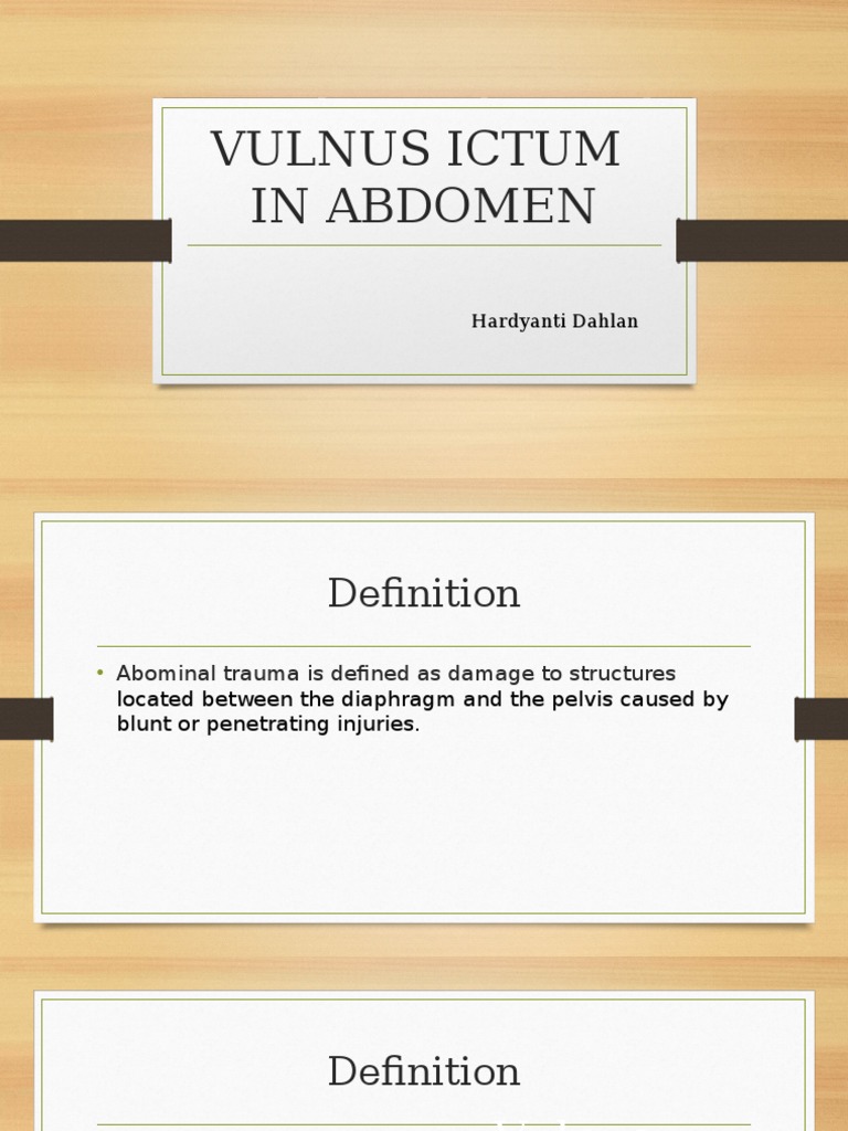 Vulnus Ictum | Download Free PDF | Major Trauma | Abdomen