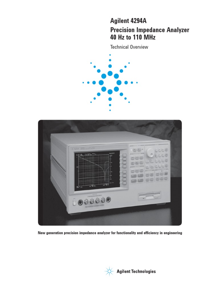 Agilent 4294A - Technical Overview | PDF | Capacitor | Electrical Impedance