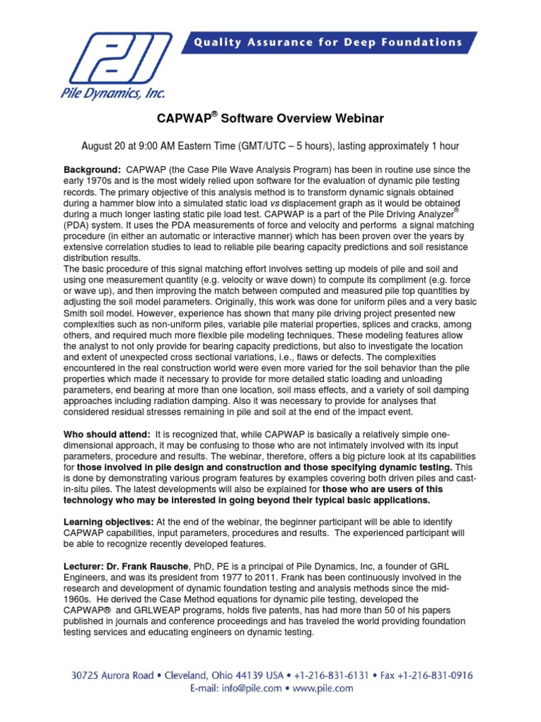 Pdi Capwap | PDF | Deep Foundation | Force