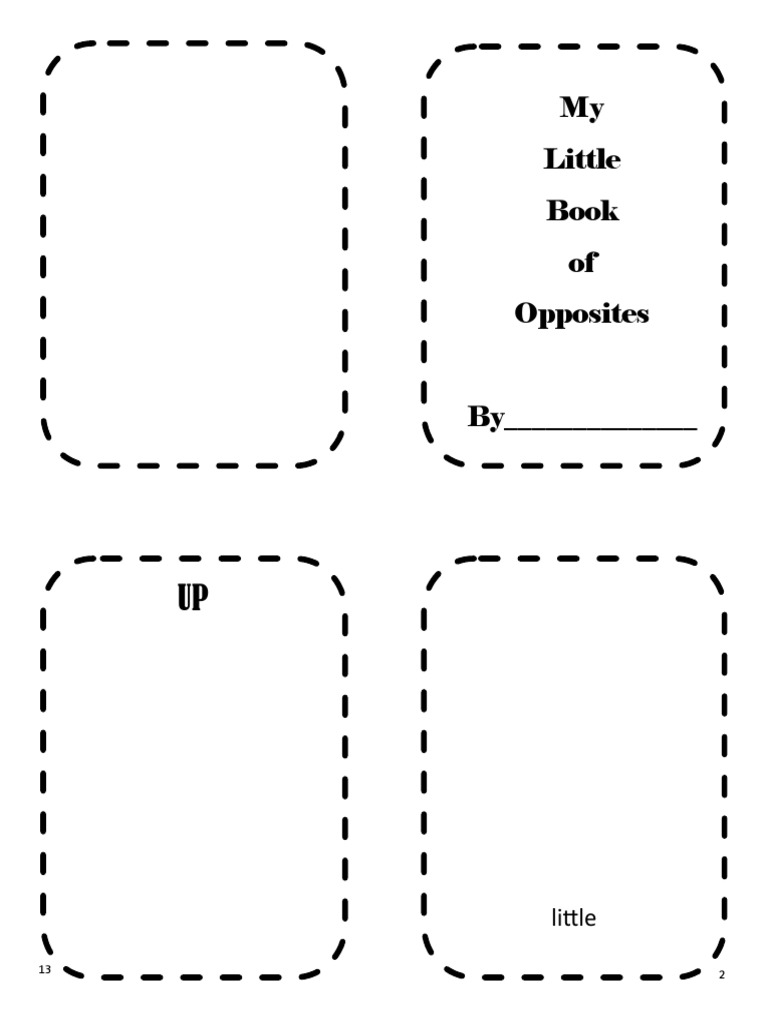 My Little Opposites Book