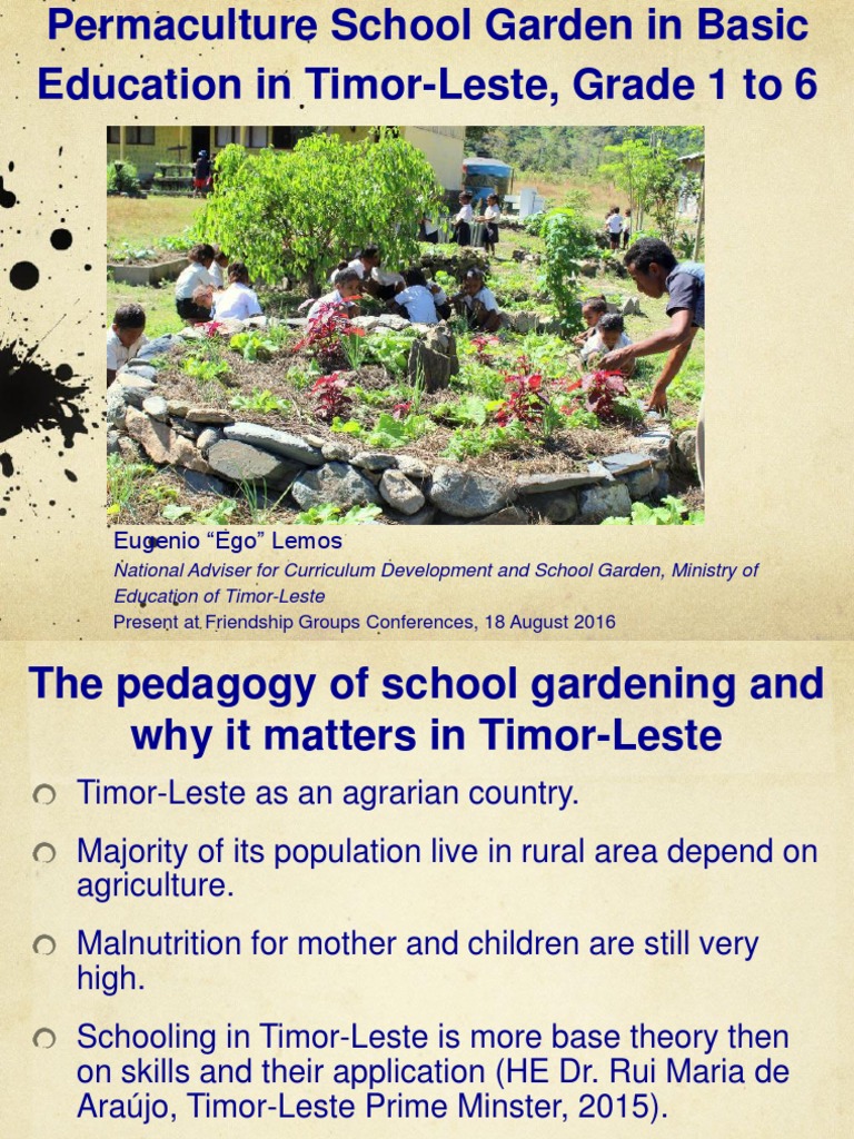 Ego Lemos - Permaculture School Gardens in Basic Education in Timor ...
