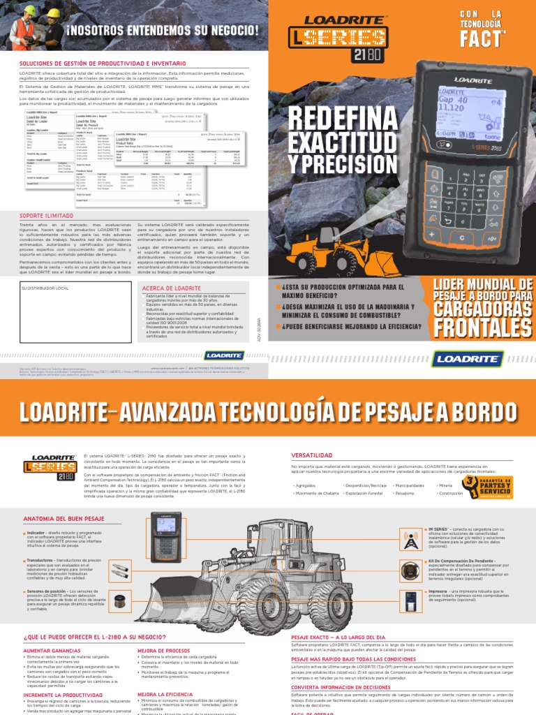 ADV-50264 LOADRITE L-Series 2180 Brochure - ES | PDF | Inventario ...