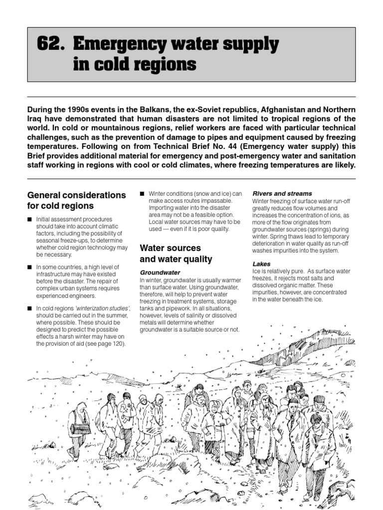 Emergency Water Supply in Cold Regions | PDF | Snow | Ice