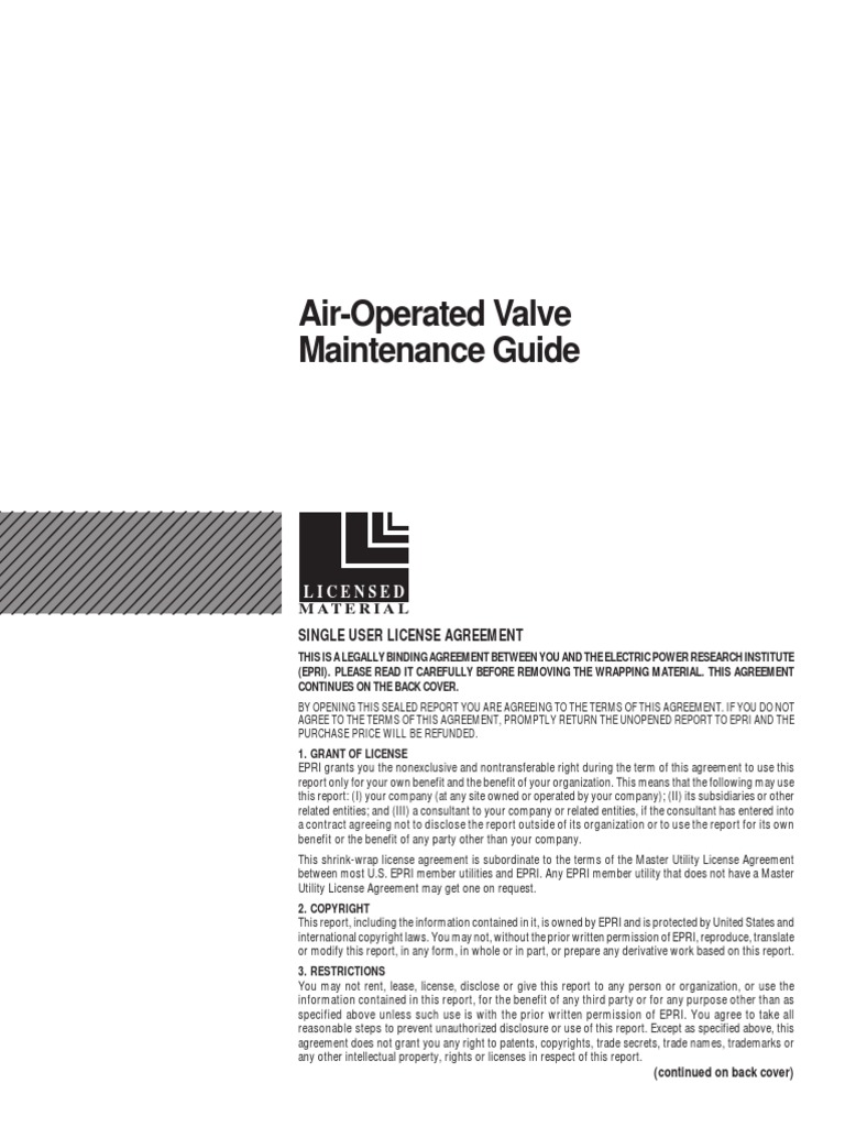 Valve Maintenance Guide | PDF | Valve | Actuator