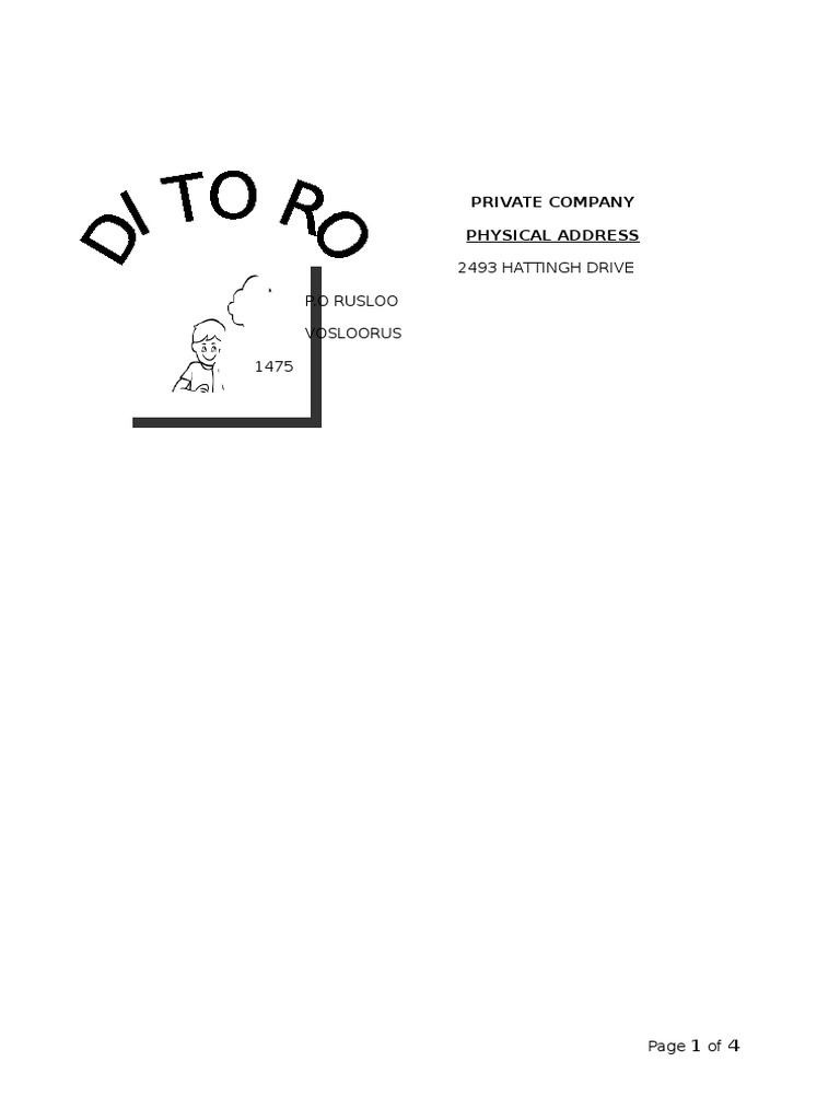 Private Company Physical Address 2493 Hattingh Drive P.O Rusloo ...