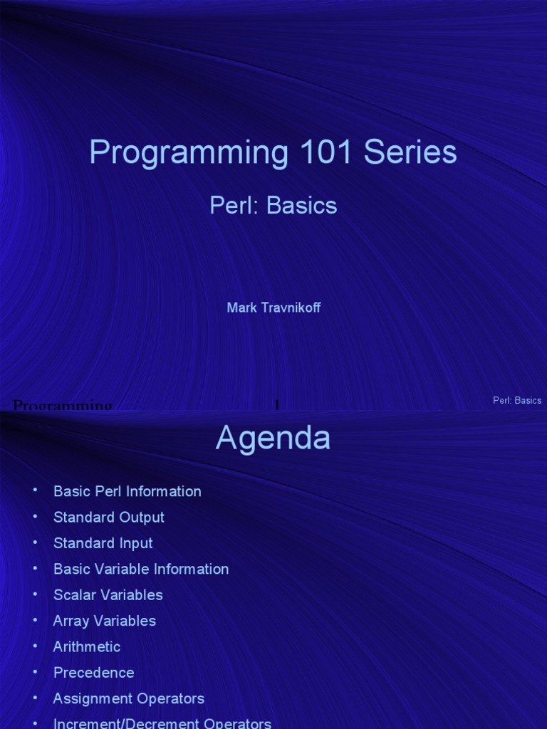Perl 01 - Basics | PDF | Array Data Type | Array Data Structure