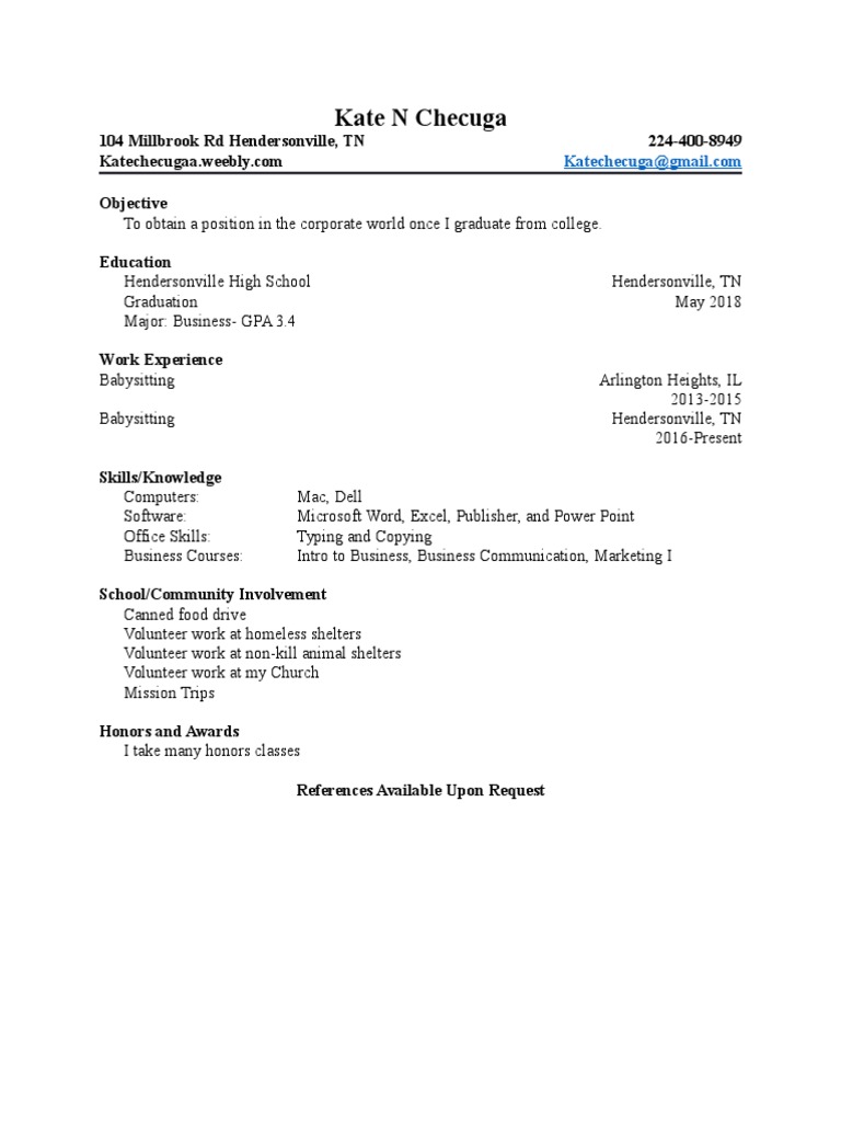 Resume Kate N Checuga | PDF