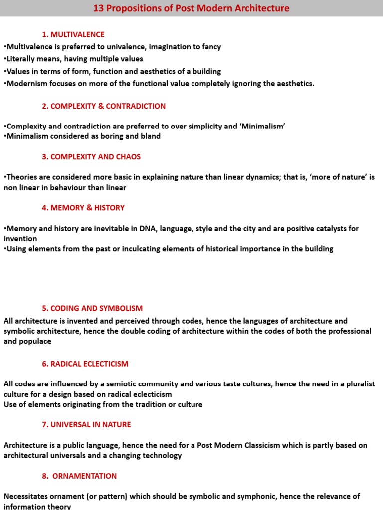 Radical Eclecticism in Postmodern Architecture | PDF | Complexity ...
