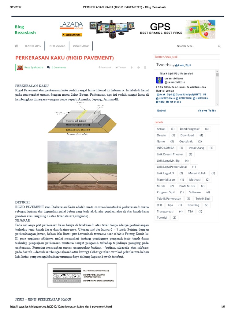 PERKERASAN KAKU (RIGID PAVEMENT) - Blog Rezaslash PDF | PDF