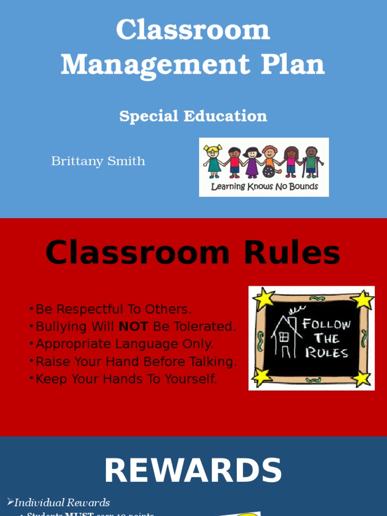 Special Ed Classroom Management Plan | PDF | Sports & Recreation