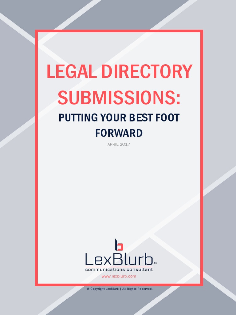 Legal Directory Submissions - Putting Your Best Foot Forward (A ...