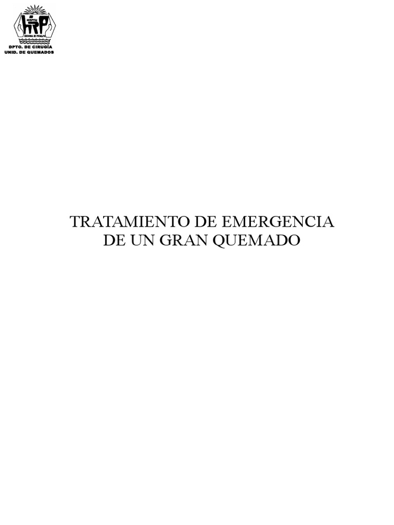 Manejo Inicial Del Paciente Gran Quemado | PDF | Quemar | Abdomen