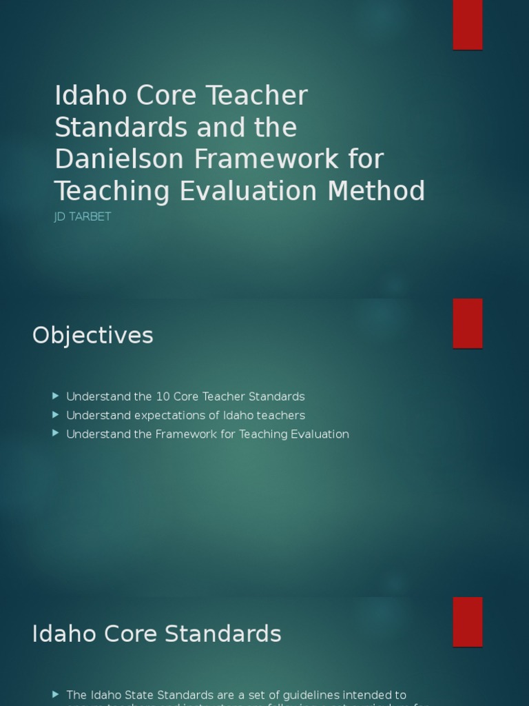 Idaho Teacher Standards Guide | PDF | Teachers | Curriculum