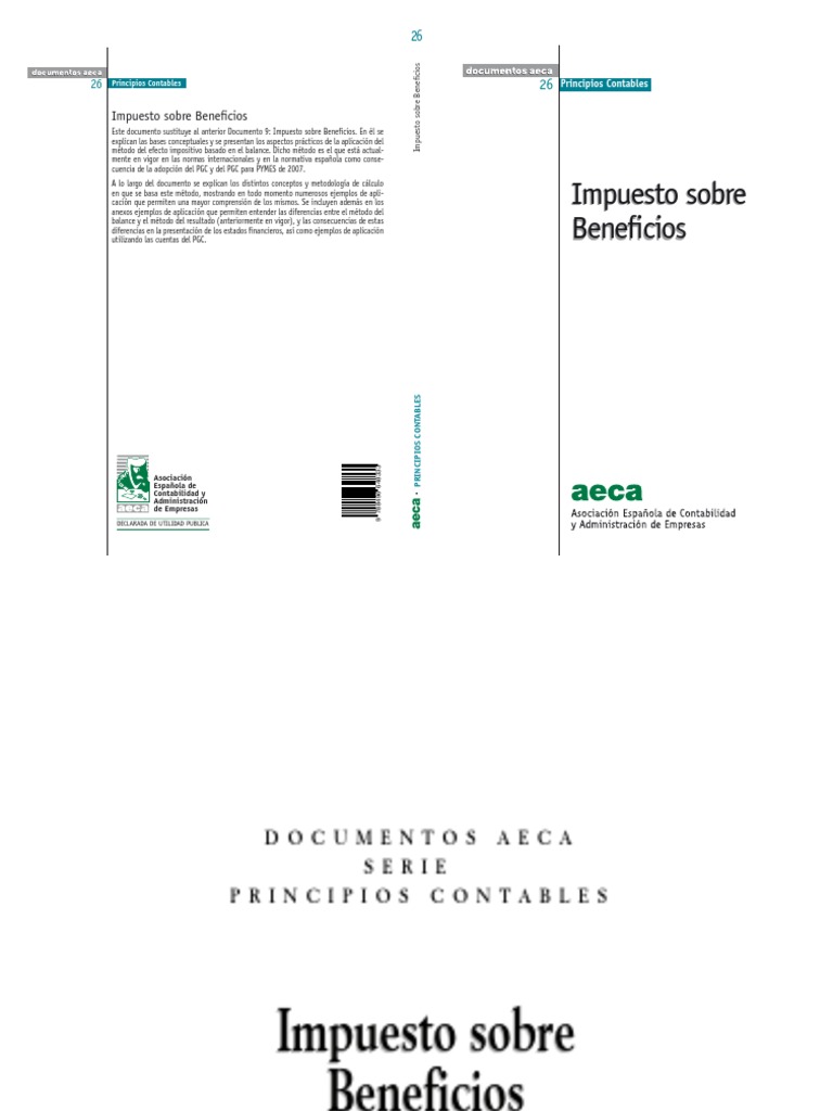 Principios y Normas de Contabilidad AECA 26 PDF | PDF | Amortización (Negocio) | Contabilidad