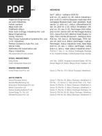 Pantnagar Sidcul - List1 | PDF | Secondary Sector Of The Economy