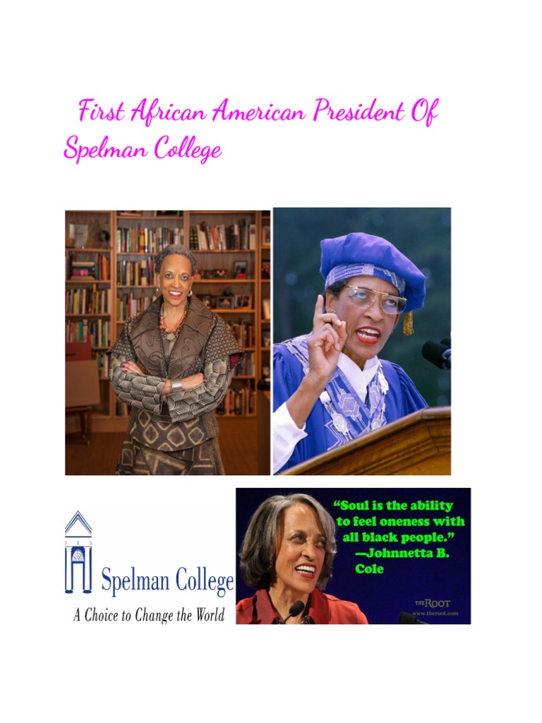 First African American President of Spelman College | PDF