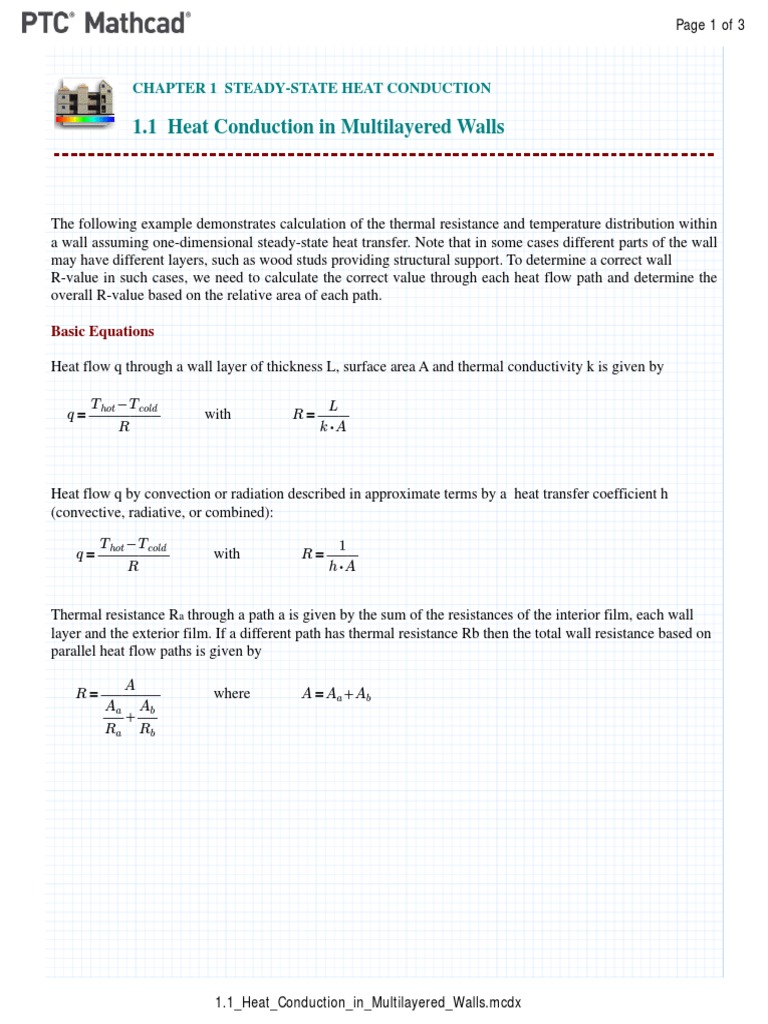 Heat Conduction in Multilayered Walls | PDF | Heat Transfer | Thermal ...