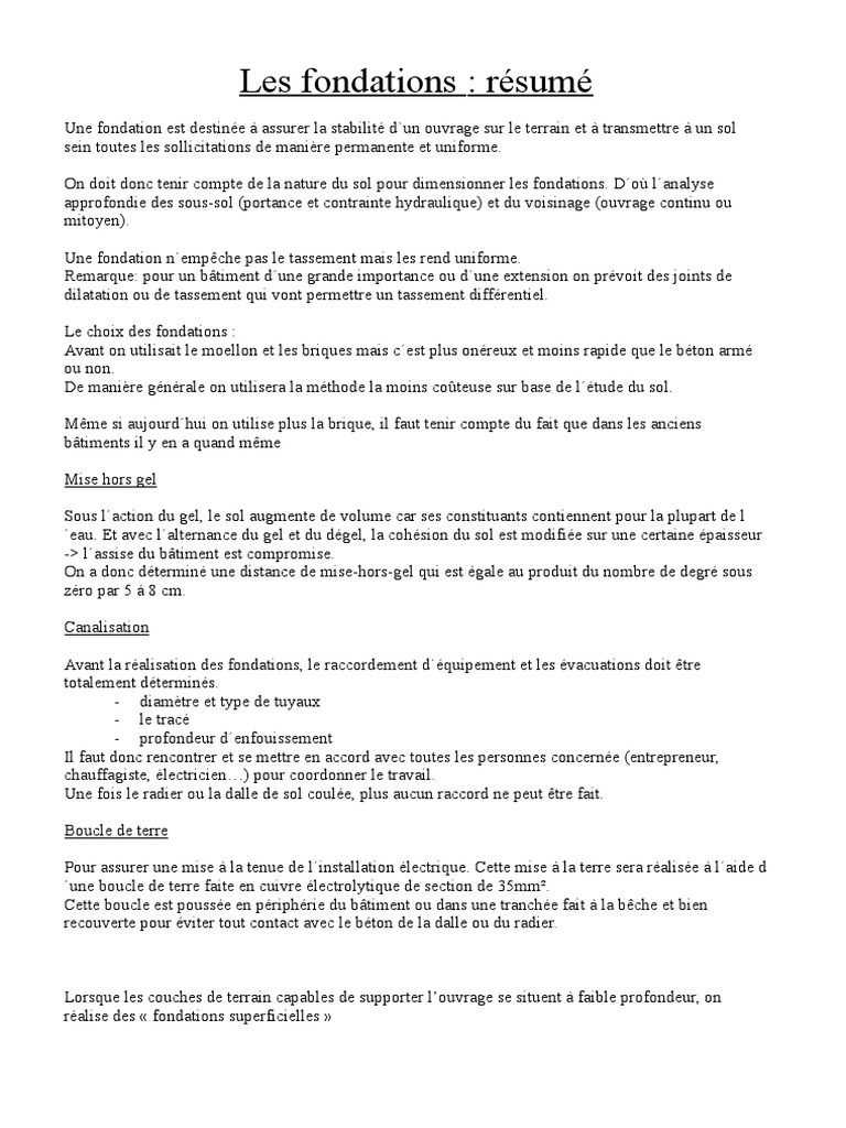 Radier Et Semelle Cours | PDF | Fondation (construction) | Ingénierie ...