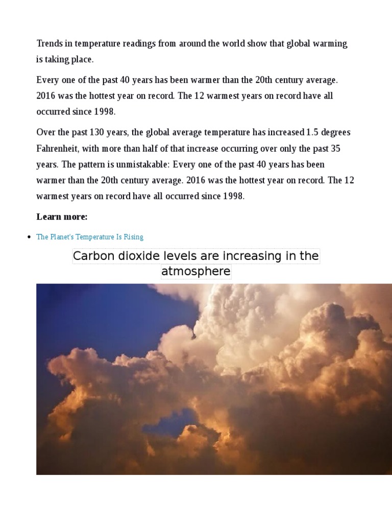 Document Example | PDF | Global Warming | Intergovernmental Panel On ...