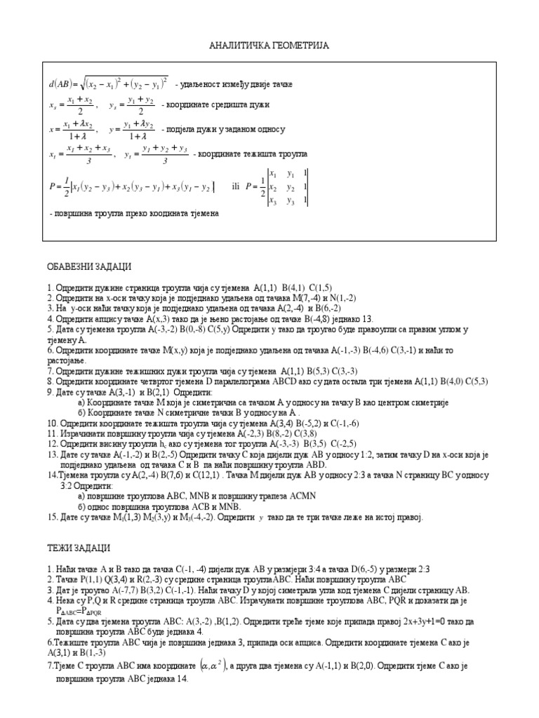 Analiticka Geometrija | PDF
