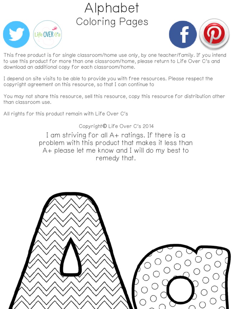 Alphabet Coloring Pages PDF | PDF | Typography | Writing